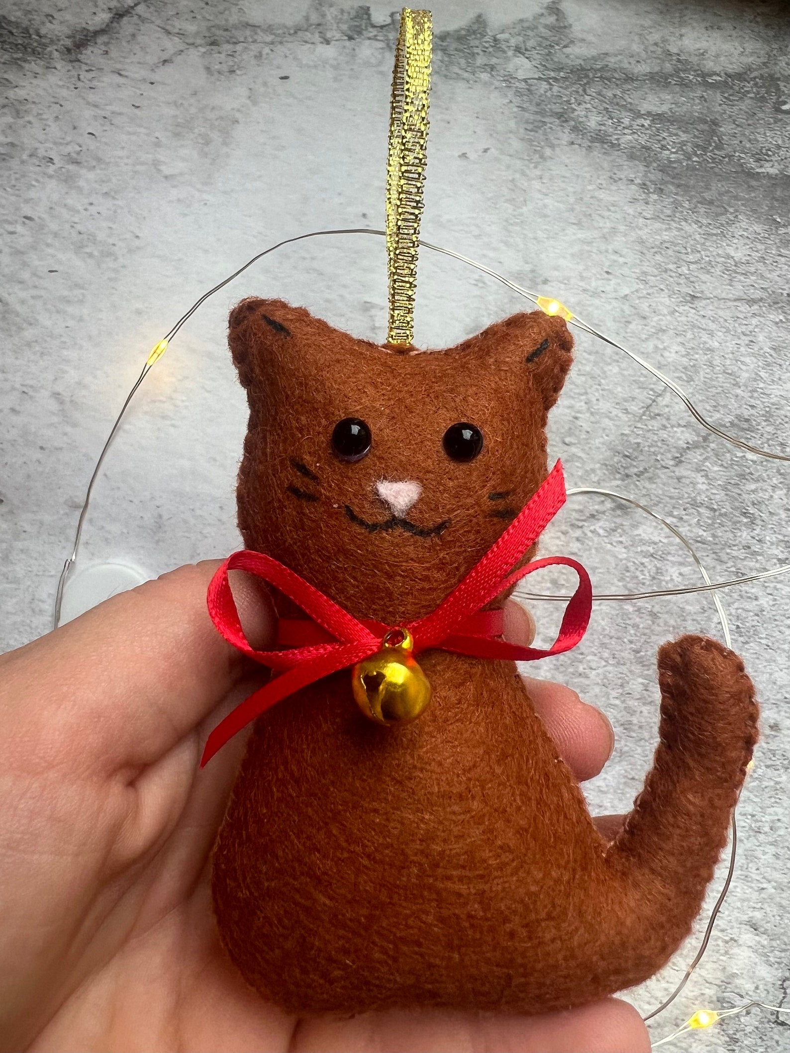 Felt Cat Ornament - Cat Decoration - Cat Lover Gift- Felt Black Cat - Etsy