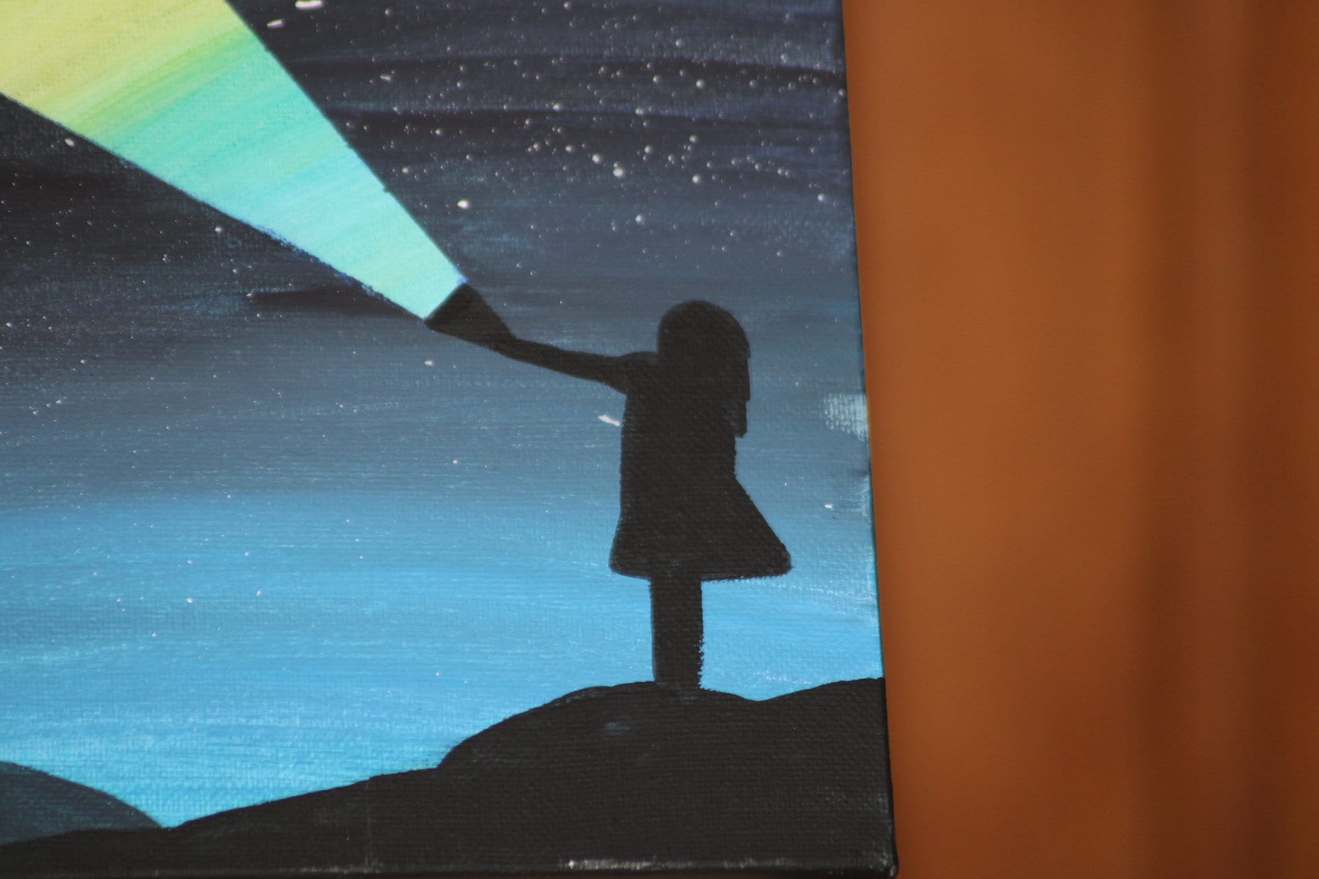 Rainbow Flashlight Painting - Etsy