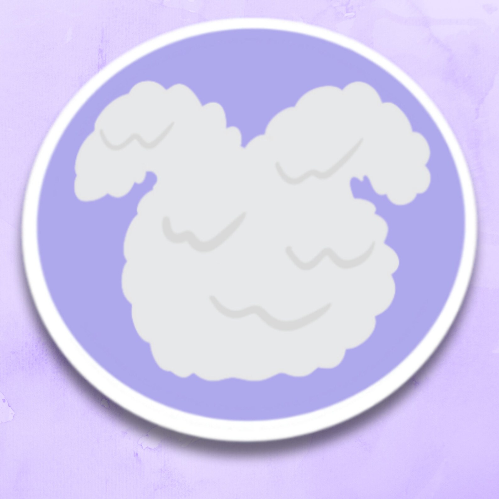 Bunny Cloud Shaped Sticker - Etsy
