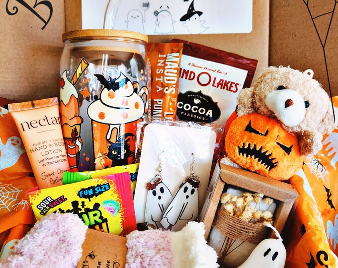 Halloween Cozy Boo Basket Gift Box - Etsy