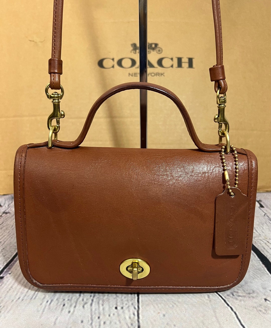 Vintage Coach Casino 9924 Bag British Tan EXC COND - Etsy