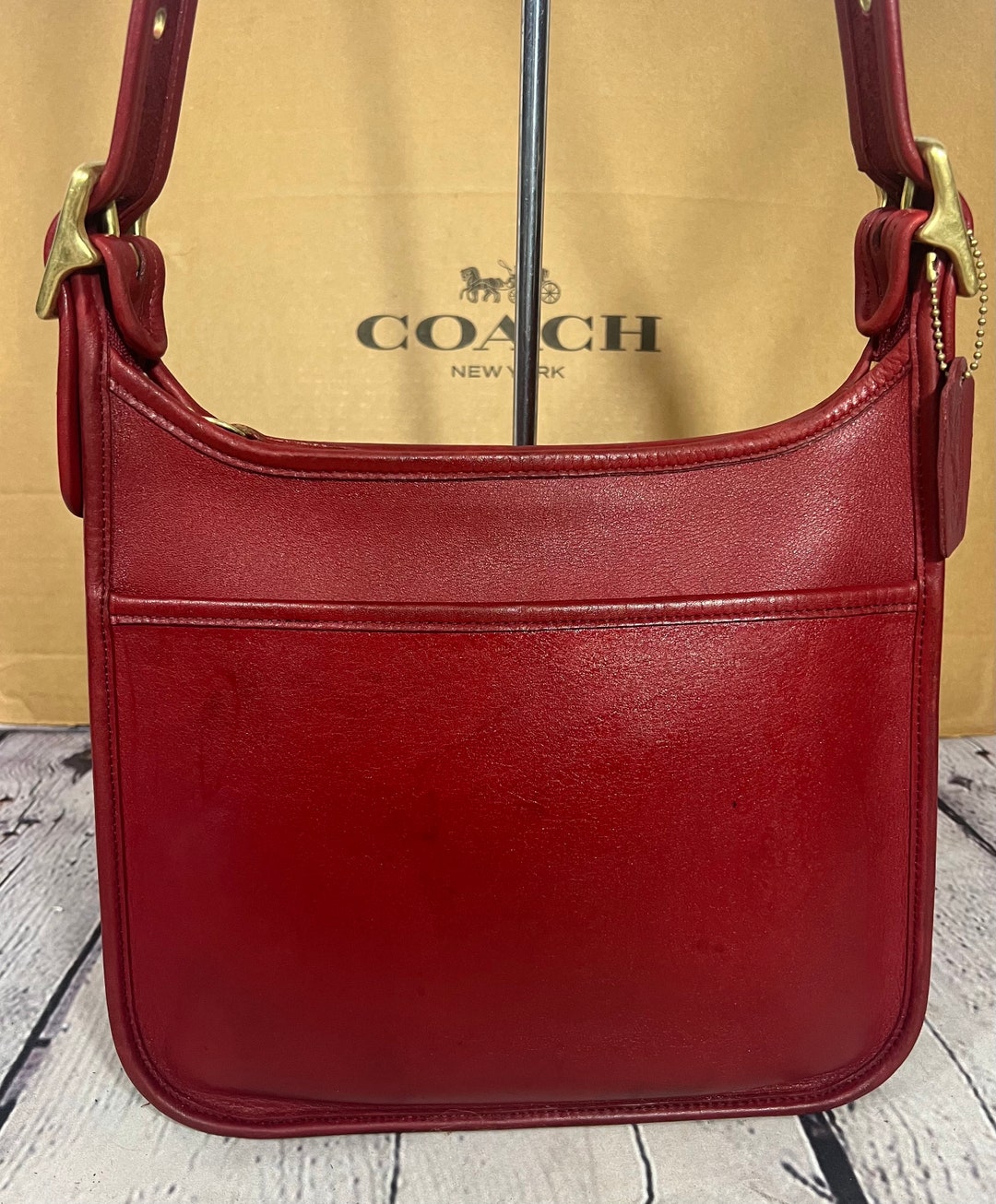 Vintage Coach 9966 Legacy Shoulder Bag RED Leather Clean EXC COND - Etsy