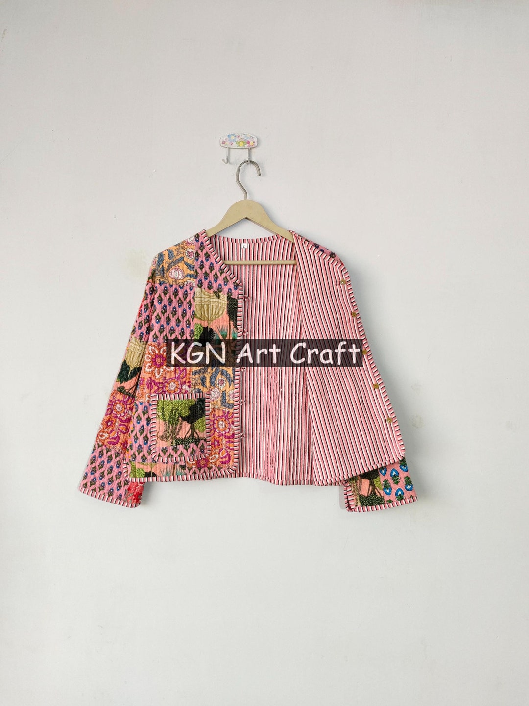 Short Kantha Jacket, Woman's Clothing Jacket, Indian Kantha Jacket ...