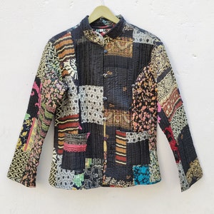 Reversible Patchwork Jacket Indian Quilted Jacket Patola Silk Indian ...