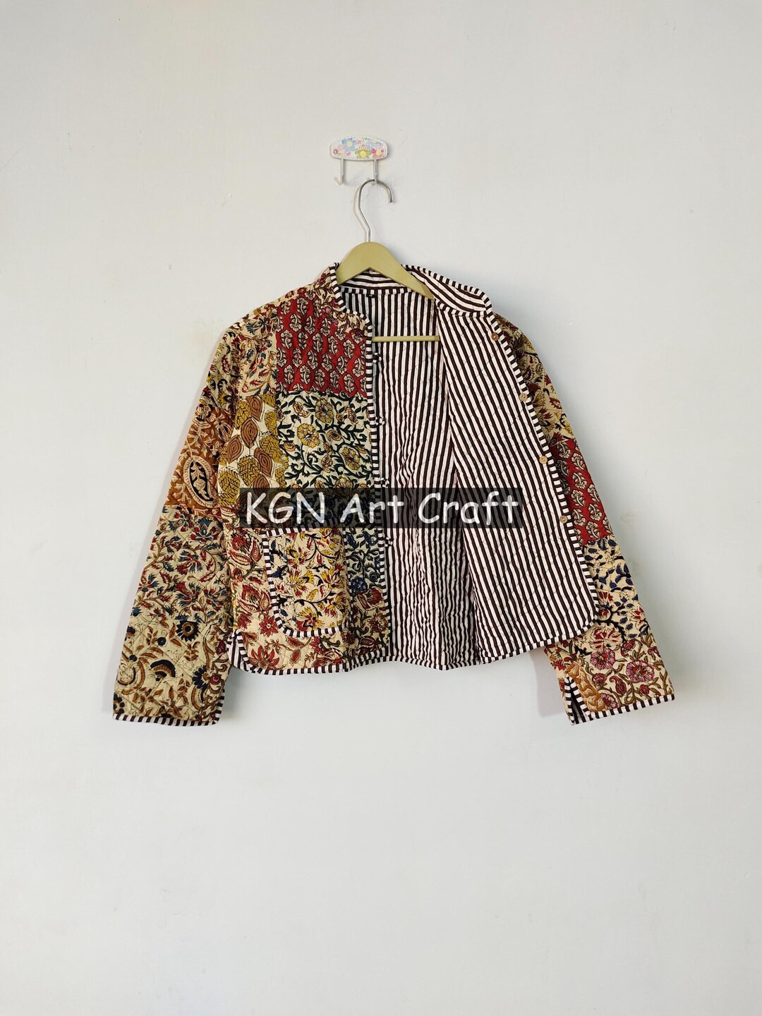 New Patchwork Jacket, Cotton Quilted Handmade Cotton Floral Jacket ...