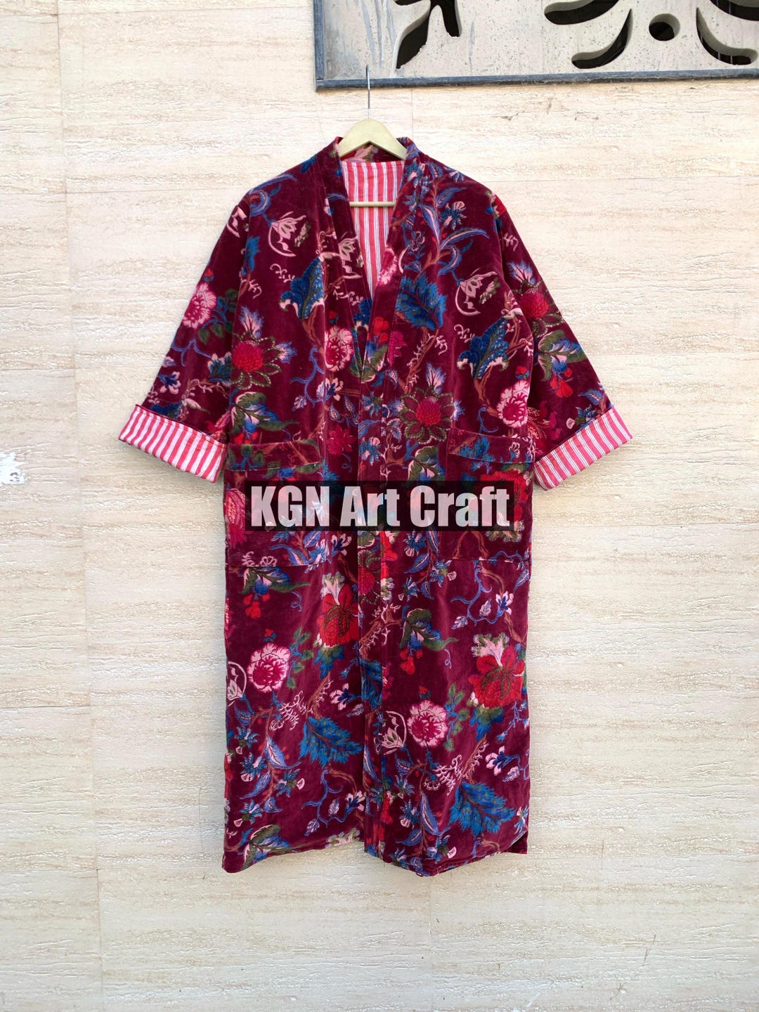 Velvet Kimono Robes, Morning Tea Velvet Coat, Bridesmaid Robe, Women ...