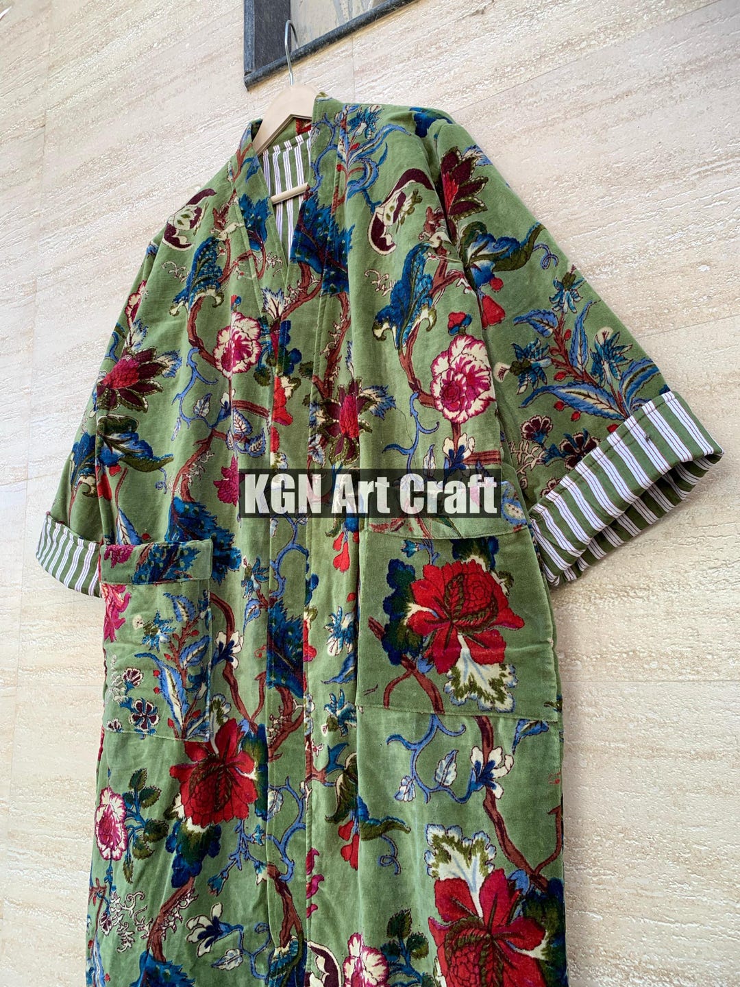 Women Wear Cotton Velvet Robe, Morning Tea Velvet Coat, Bridesmaid Robe ...