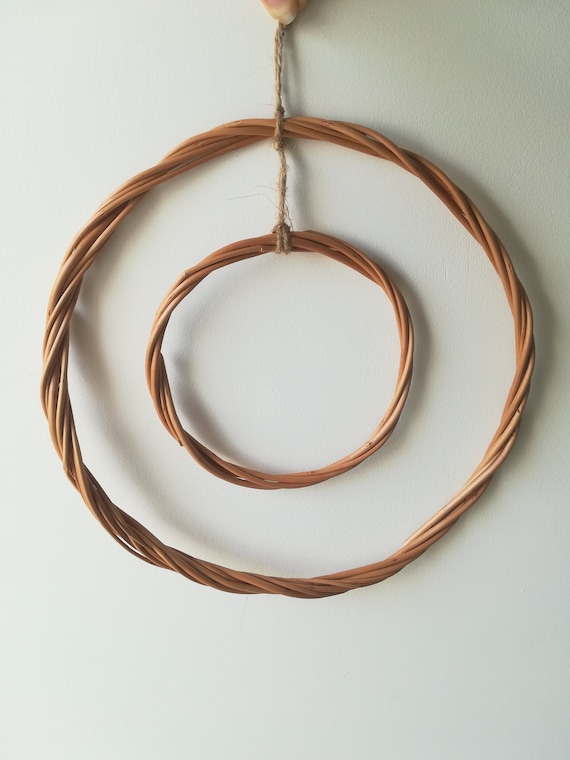 Willow Hoops Double Hoop Hoop in a Hoop. Buff Willow Wreath - Etsy UK