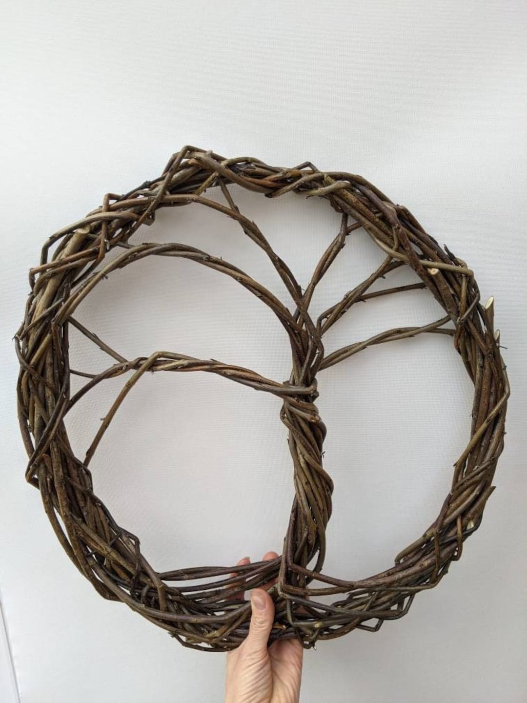 Tree of Life Willow Wreath Wall Decor. Natural Willow Wall Hanging ...