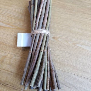 Willow Sticks, Twigs for Craft. Bundle of 20. 10cm- 30cm Length. 3-8mm ...