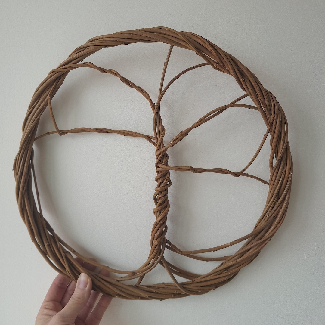 Tree of Life Willow Wreath Wall Decor. Natural Willow Wall Hanging ...