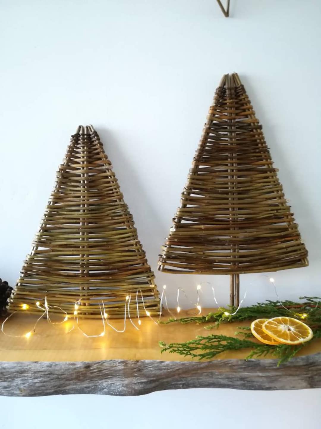 Willow Christmas Tree, Table, Shelf, Mantle Wall or Window Decoration ...