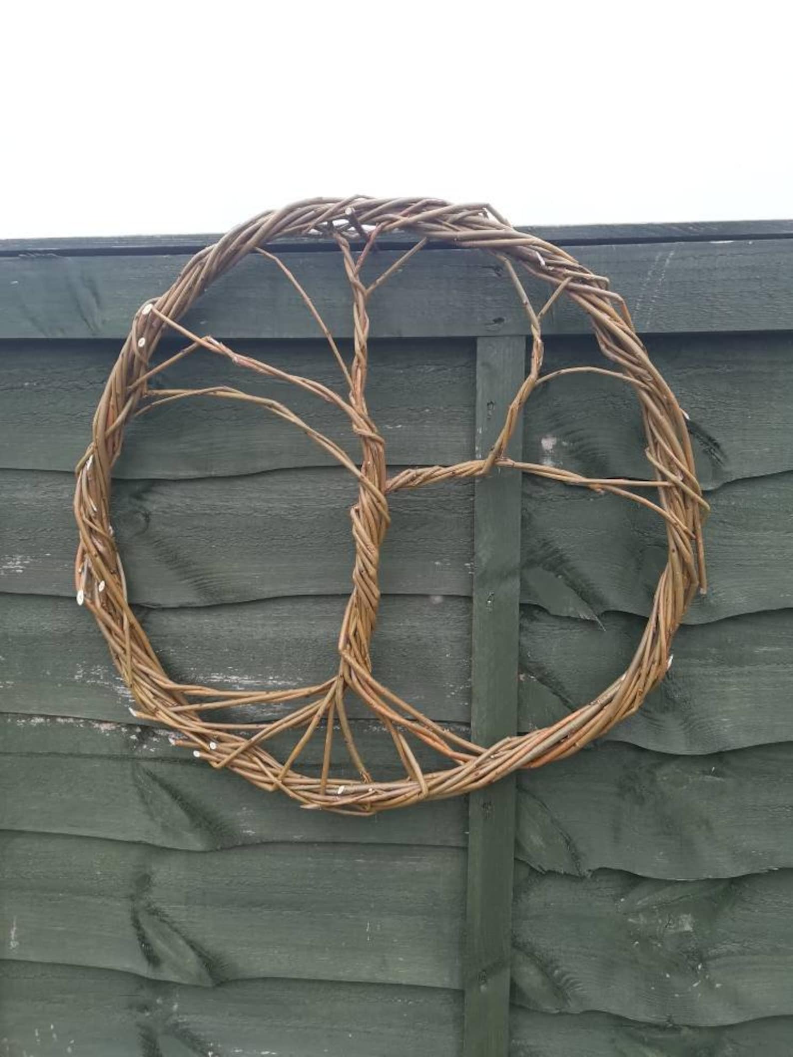 Tree of Life Willow Wreath Wall Decor. Natural Willow Wall Hanging ...