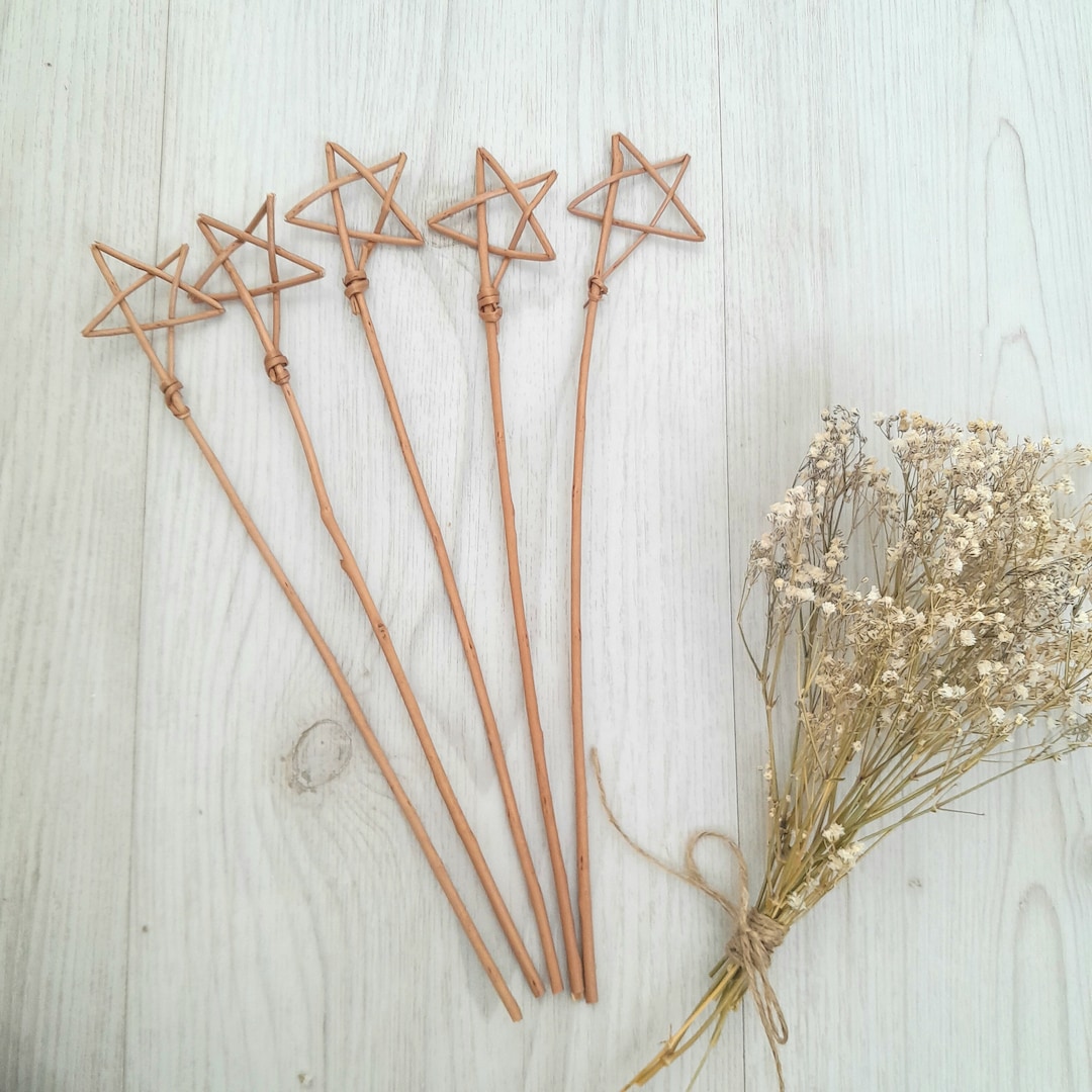 Small Willow Star Wands for Craft Set of 5, for Bouquet, Flower ...
