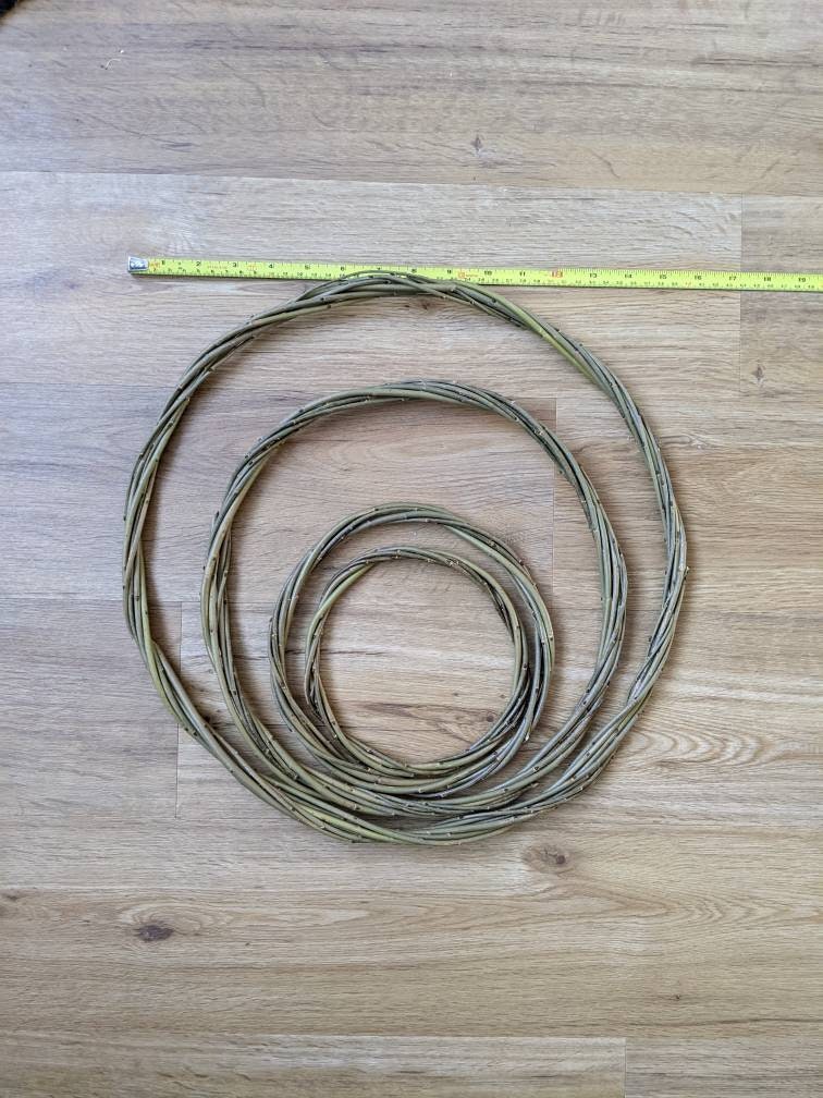 Thin Willow Wreath Base. Simple Plain Willow Hoop in Various - Etsy UK