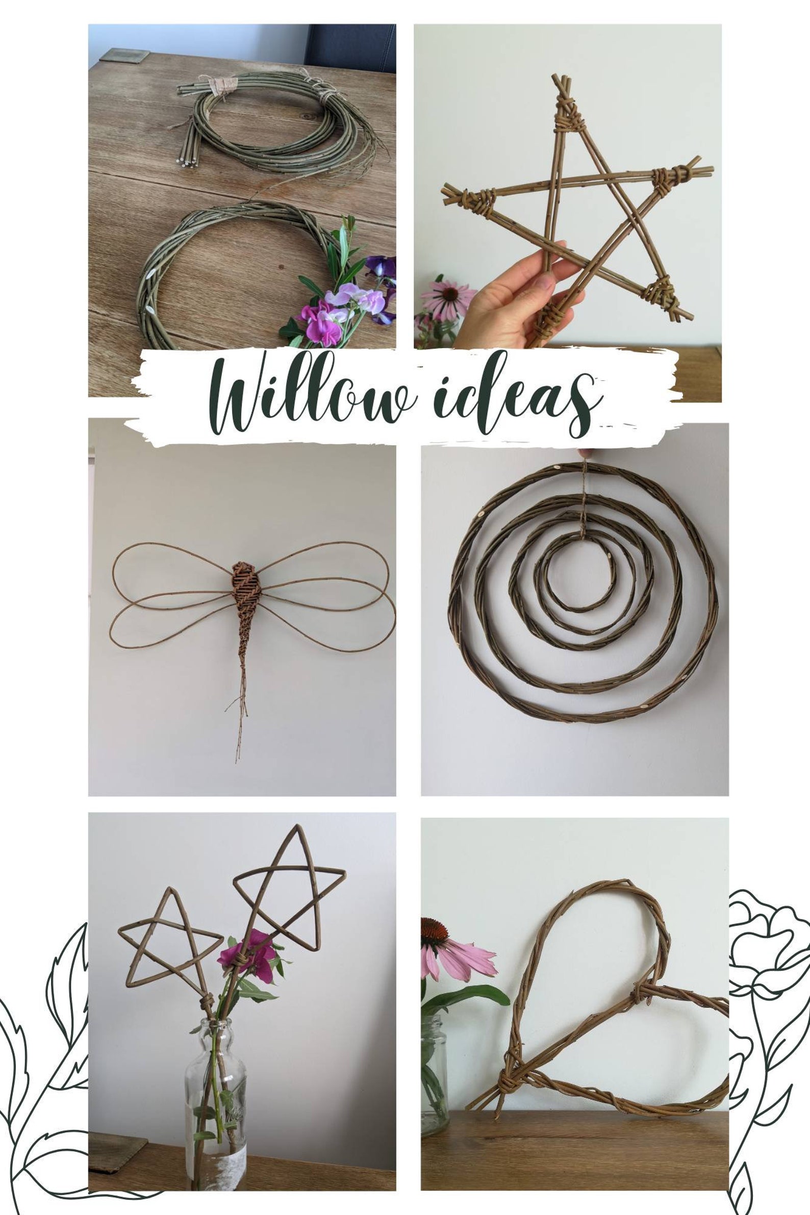 Willow Rods for Weaving and Crafts. Natural Brown Buff or - Etsy UK