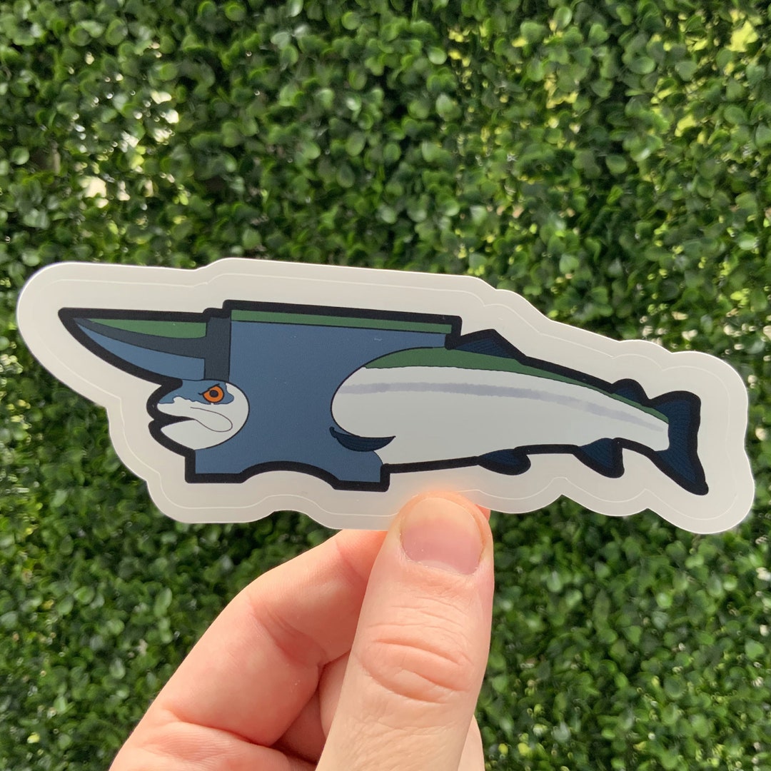 Anvil Head Steelhead Cartoon Fish Waterproof Vinyl Fishing Sticker for ...