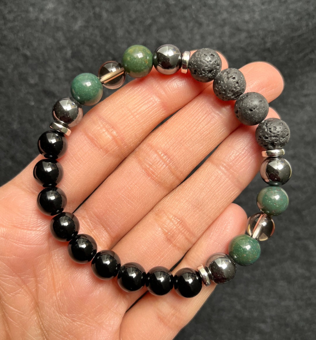 Men's Cancer Support Bracelet, Cancer Survivor Gift, Healing Crystals ...