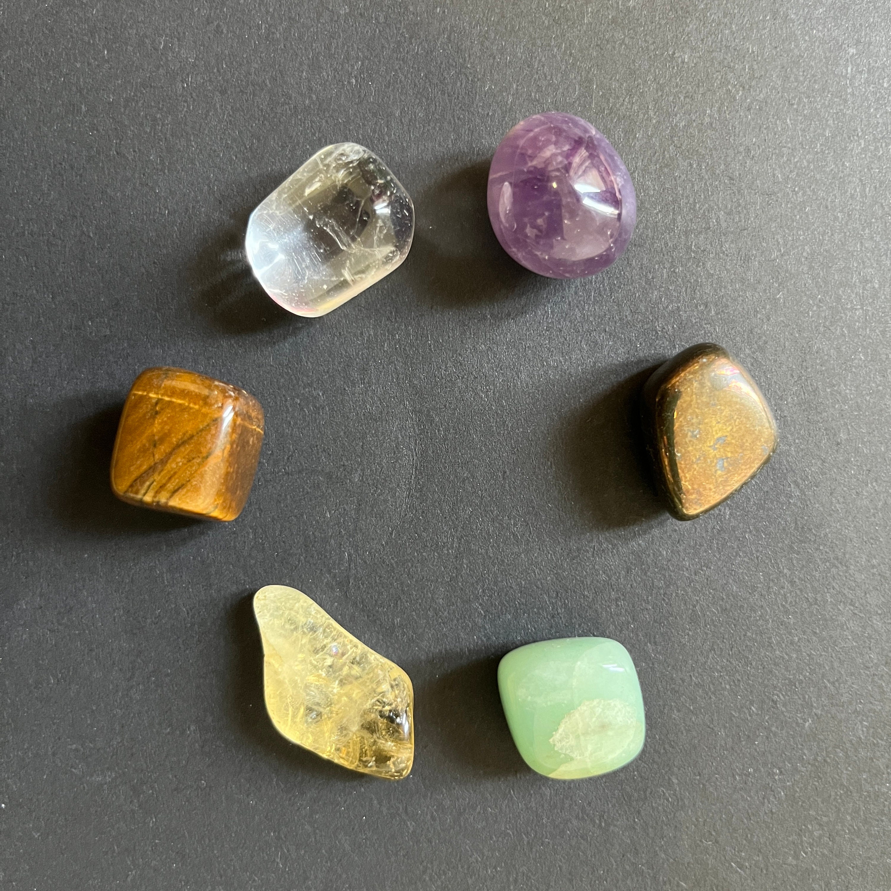 Money Magnet Crystals Set Six-elements Money Magnet Tumbles - Etsy