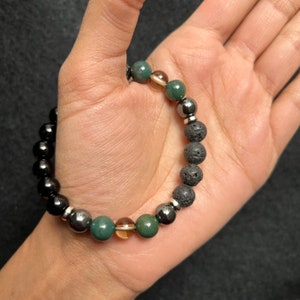 Men's Cancer Support Bracelet, Cancer Survivor Gift, Healing Crystals ...