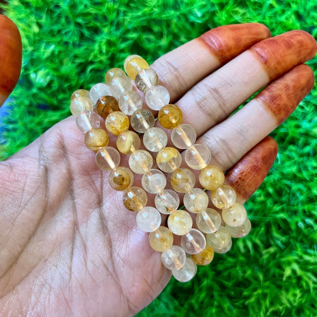 Danburite Crystal Bracelet | 8MM Golden Healer Quartz Bracelet ...