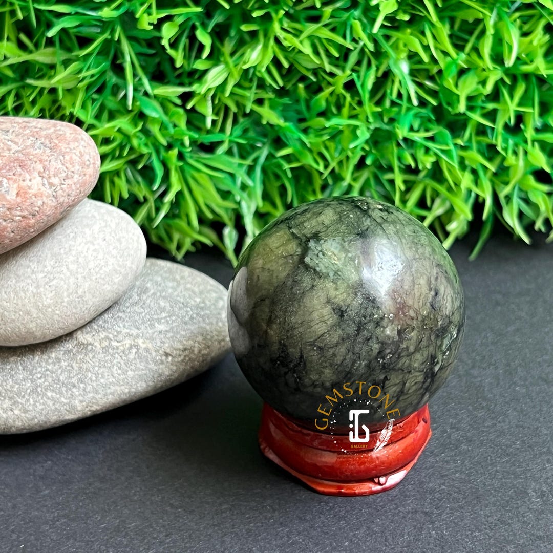 40mm Natural Southern Jade Crystal Ball, Gemstone Sphere, Crystal ...