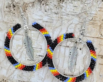 Vintage 70's Native American Beaded Hoop - munimoro.gob.pe