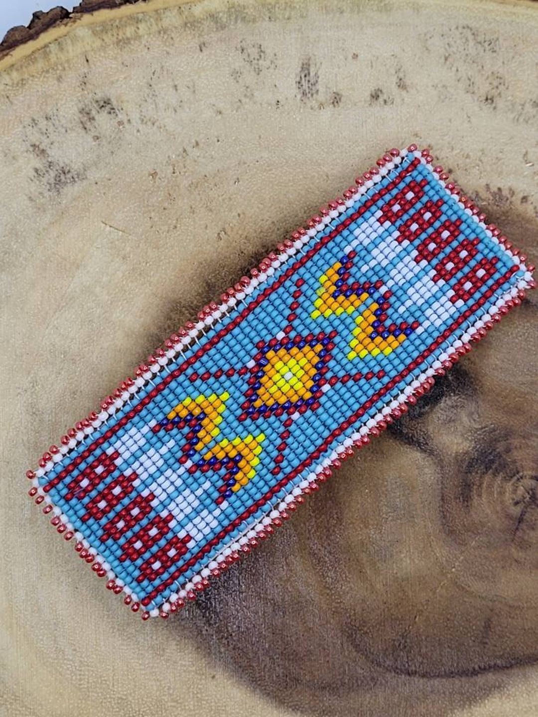 Beaded Barrette. Native American Beaded Barrette. Western Style ...