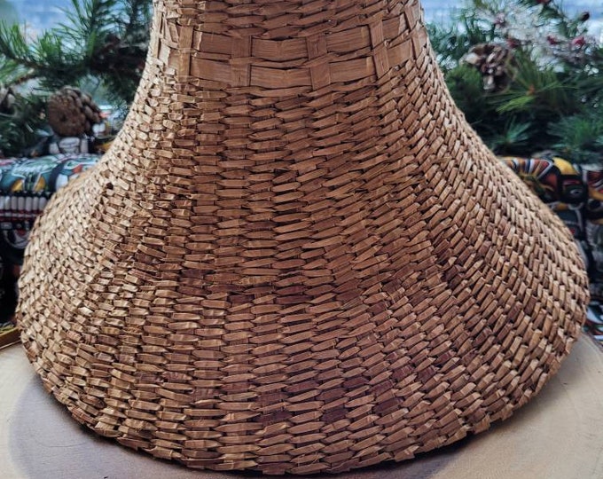 West Coast Traditional Cedar Hat. Indigenous Cedar Hat. Cedar Weaving ...