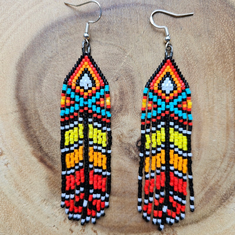 Native Beaded Earrings - Etsy