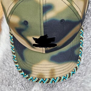 Beaded Indigenous Baseball Cap. Beaded Peyote Stitch Cap . First ...