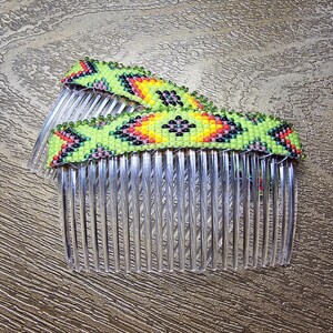 Indigenous Beaded Hair Combs. Beaded Hair Combs. Native American Beaded ...