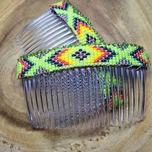 Indigenous Beaded Hair Combs. Beaded Hair Combs. Native American Beaded ...