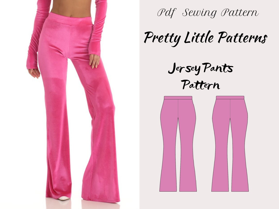 Pdf Digital Sewing Pattern for Jersey Pants Pattern Women Sewing ...