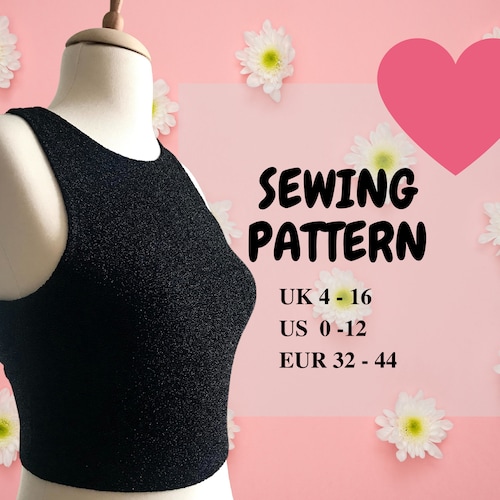 Basic Tank Top Pattern Women Sewing Pattern Crop Tank Top - Etsy