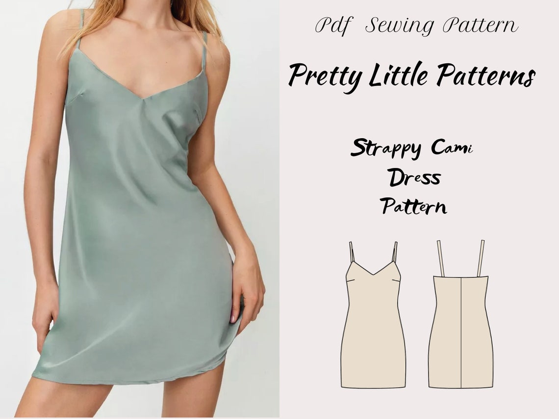 Pdf Digital Sewing Pattern for Strappy Cami Dress Pattern - Etsy
