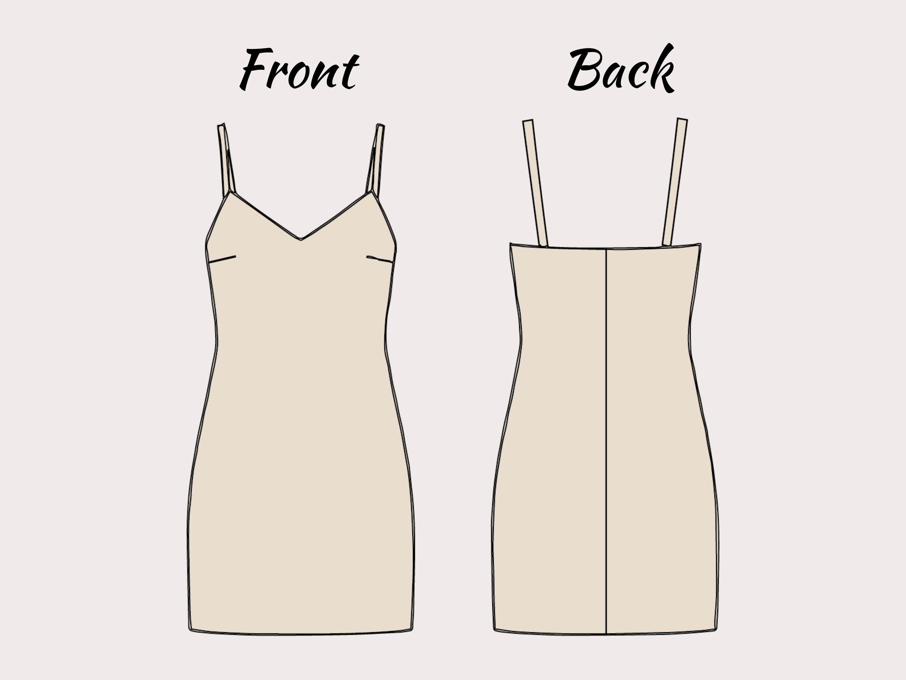 Pdf Digital Sewing Pattern for Strappy Cami Dress Pattern - Etsy UK