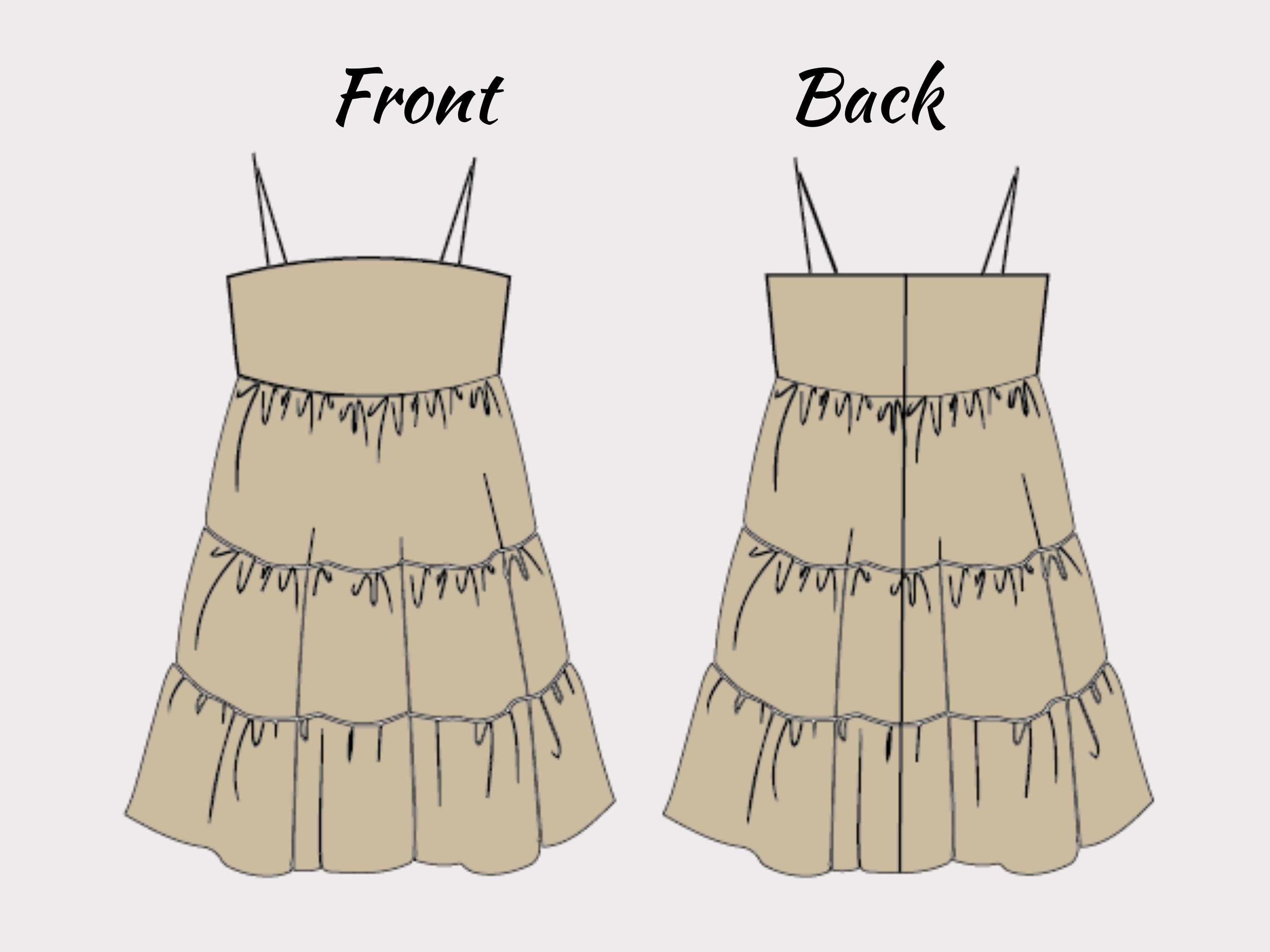 Pdf Digital Sewing Pattern for Babydoll Ruffle Dress Pattern - Etsy