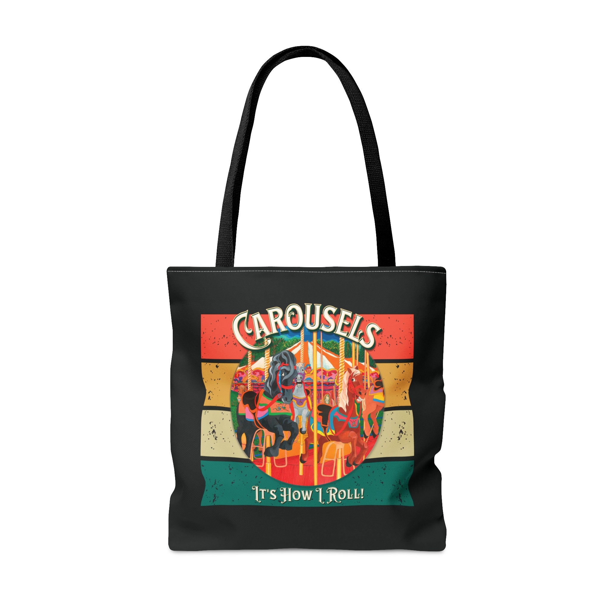 Carousel Circus Art Tote Bag Horse Art Merry Go Round Bag Kids Carry ...