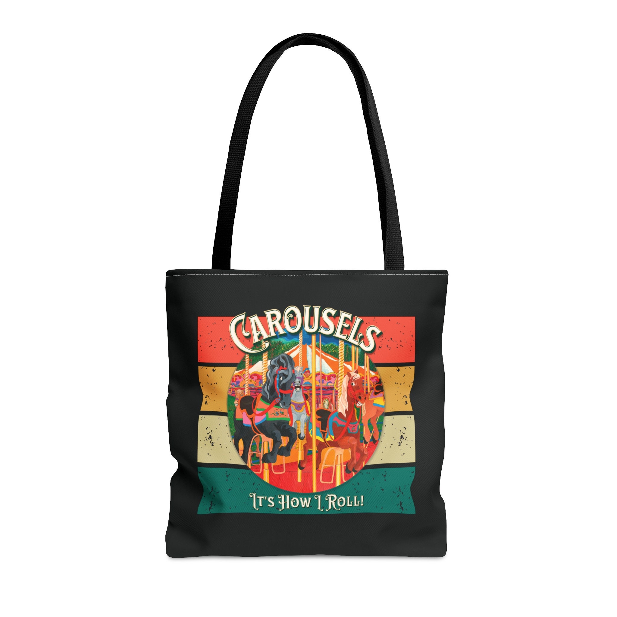 Carousel Circus Art Tote Bag Horse Art Merry Go Round Bag Kids Carry ...