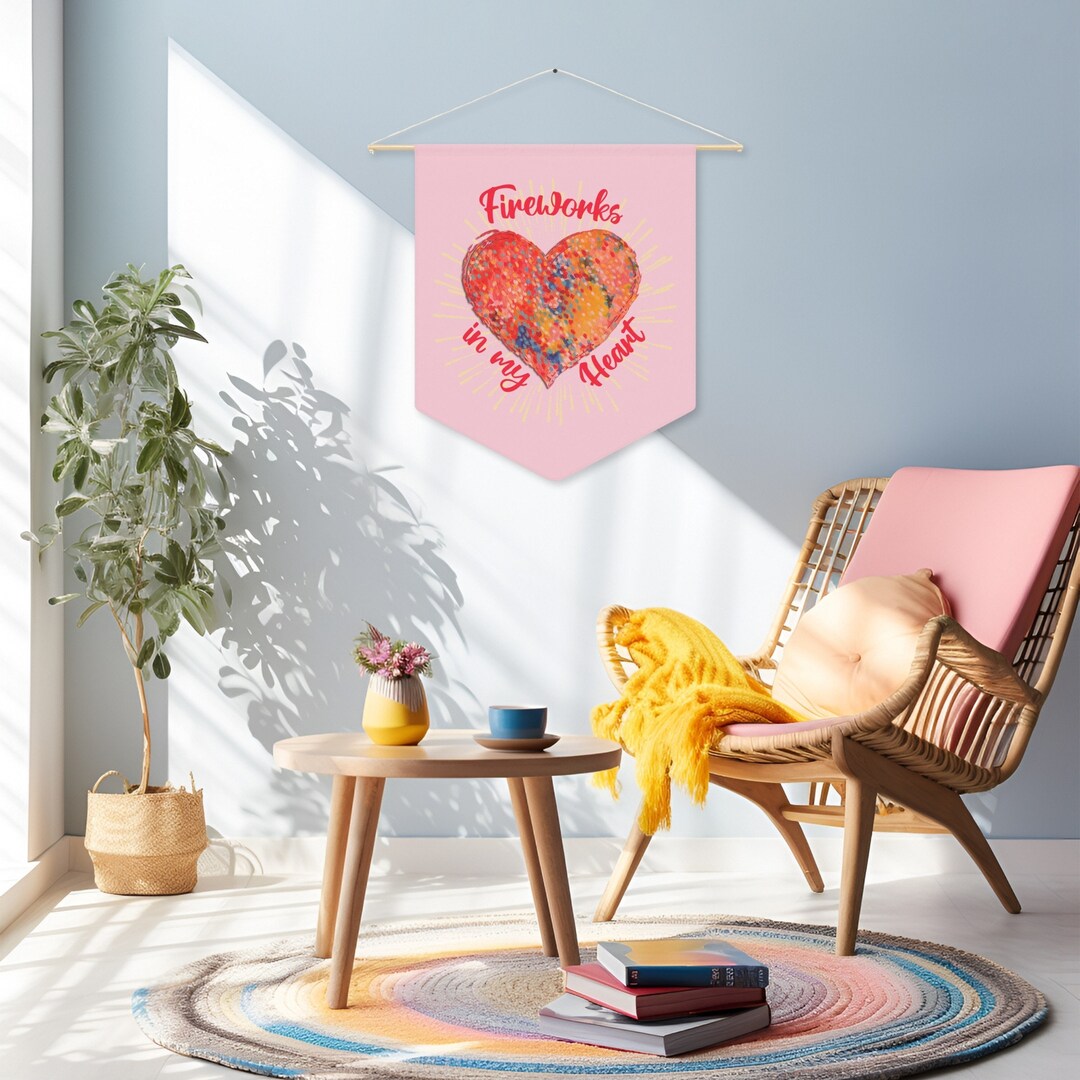Heart Wall Art Room Decor Heart Art fireworks in My - Etsy