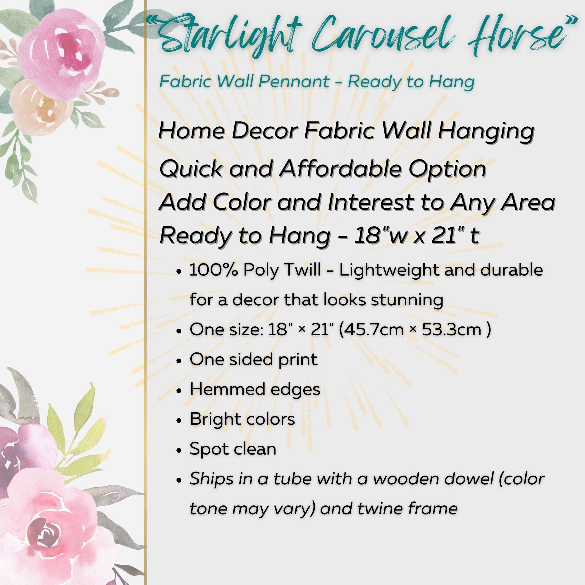 Carousel Horse Wall Decor Pennant Kids Room Carousels Its How I Roll ...