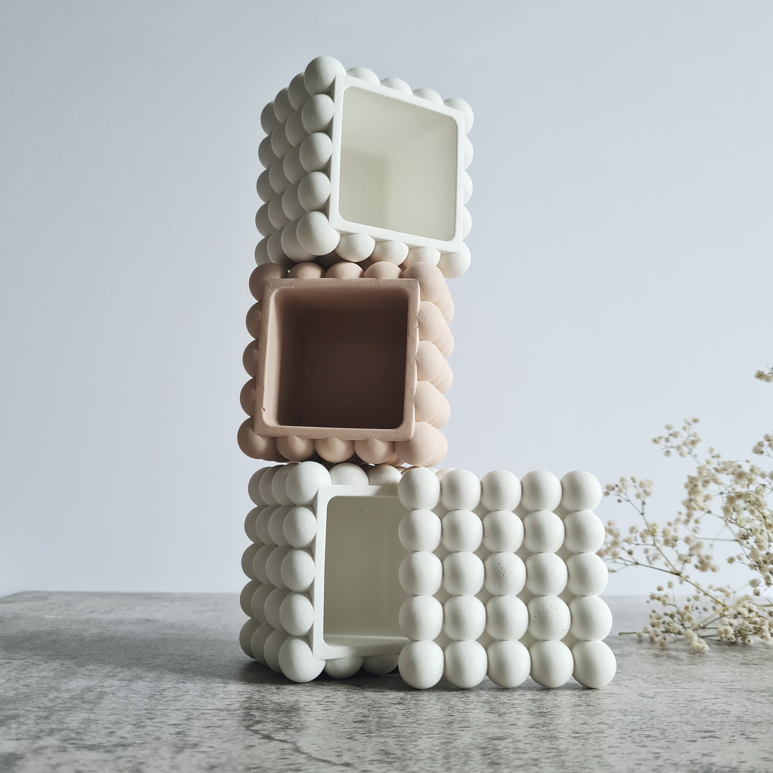 BUBBLE BOX for Jewellery Concrete Unique Box for Storage - Etsy