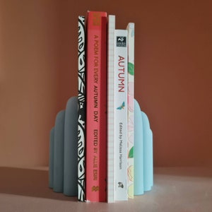 Arched Colourful Bookends Pastel Teal Orange Plum Book - Etsy UK