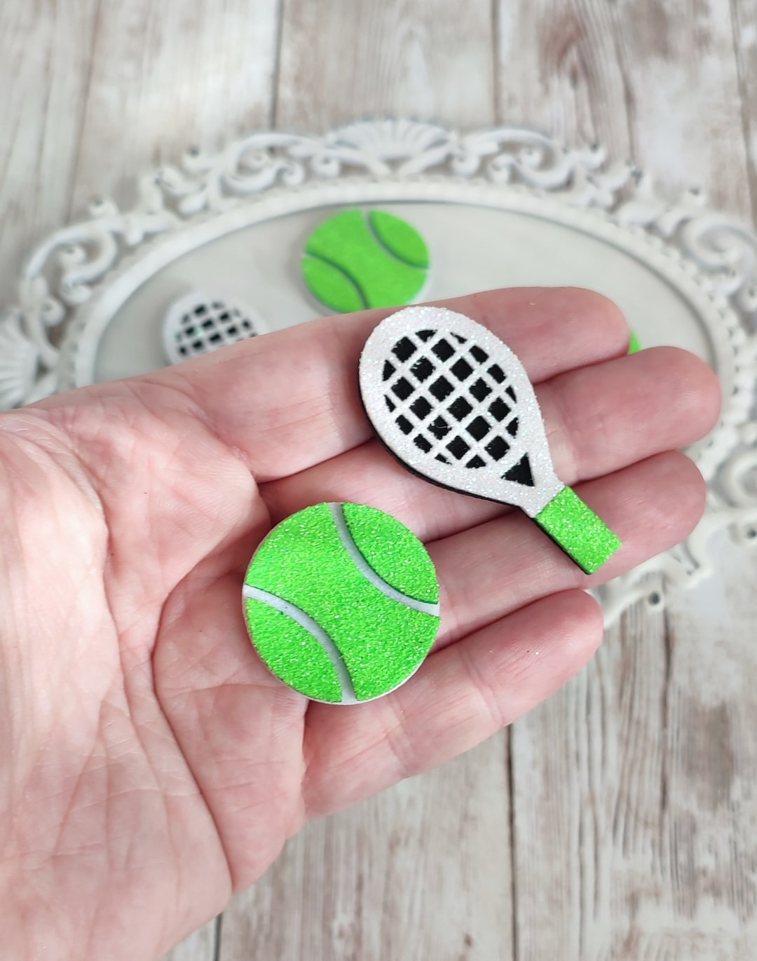 Sport Ball Feltie-tennis Racquet and Ball Applique-sport Ball Hair Bow ...