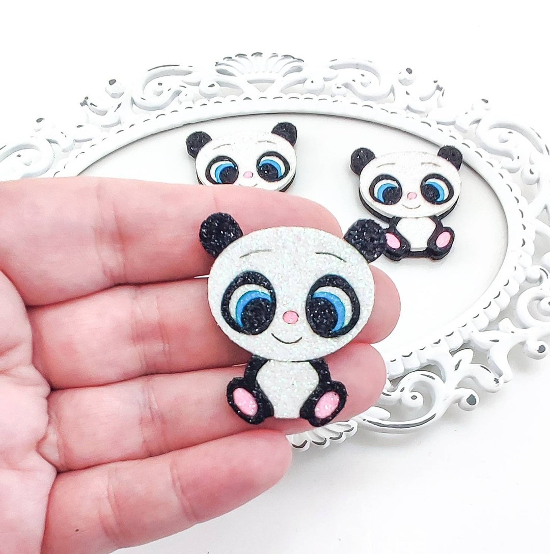 Cute Panda Feltie-safari Animal Patch-hair Bow Felties-panda Bow Center ...