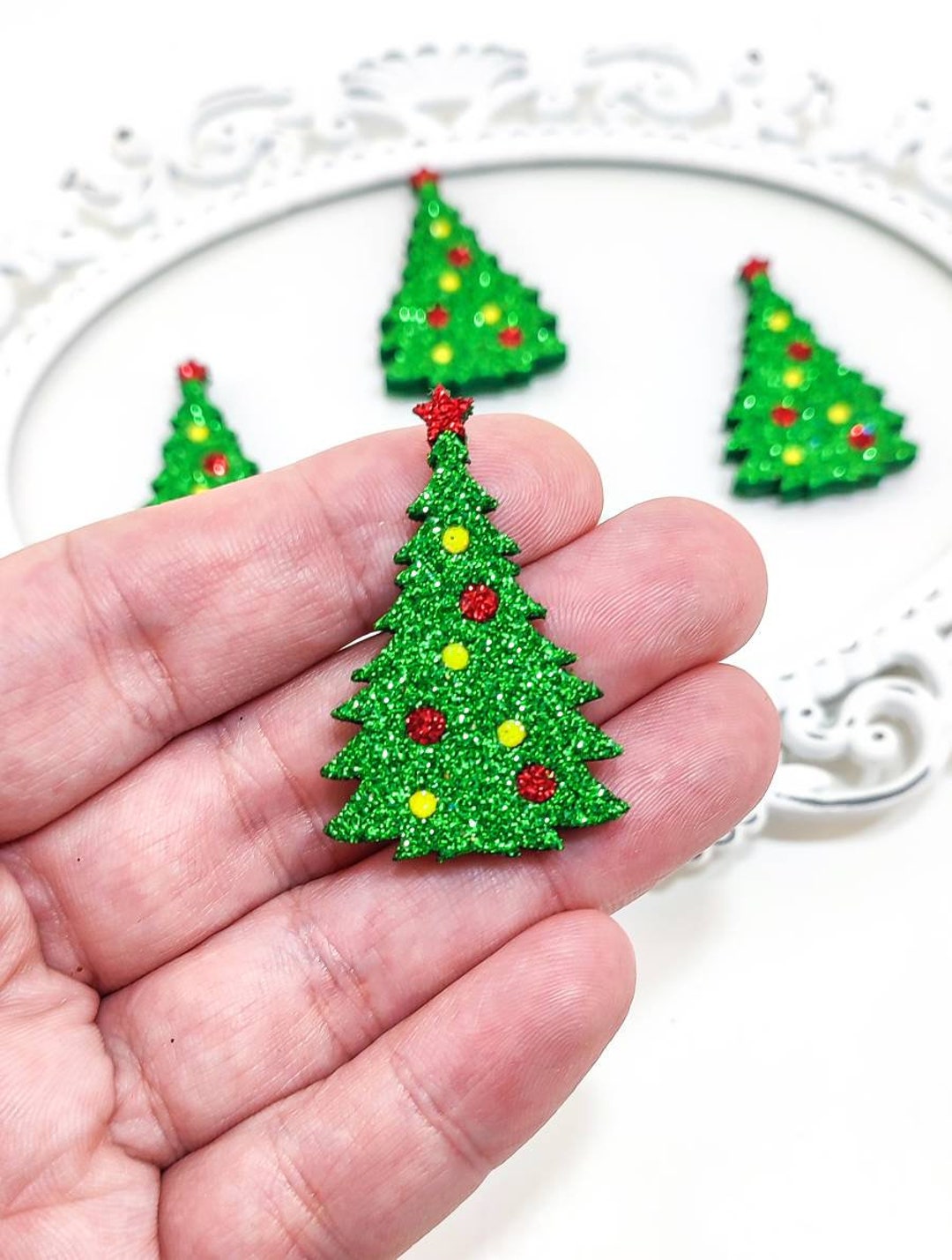 Glitter Christmas Tree Feltie: Holiday DIY Applique - Etsy