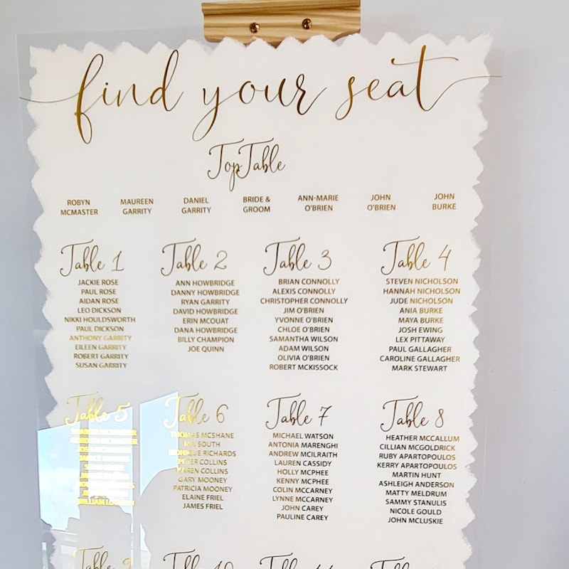 Wedding Table Plan - Etsy