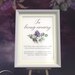 In Loving Memory Sign, Personalised, Thistle, Card, Foamboard, Framed ...