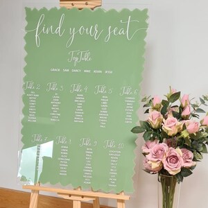 Personalised Acrylic Wedding Table Plan, A1, A2 Various Colours - Etsy
